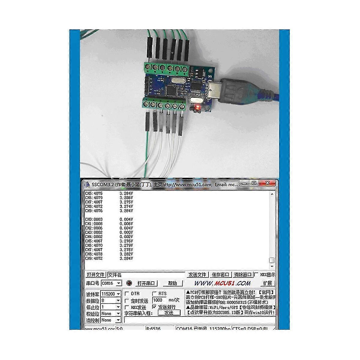 Stm32f103c8t6 Usb Interface 10 Channel 12bit Ad Sampling Data Acquisition Stm32 Uart ...