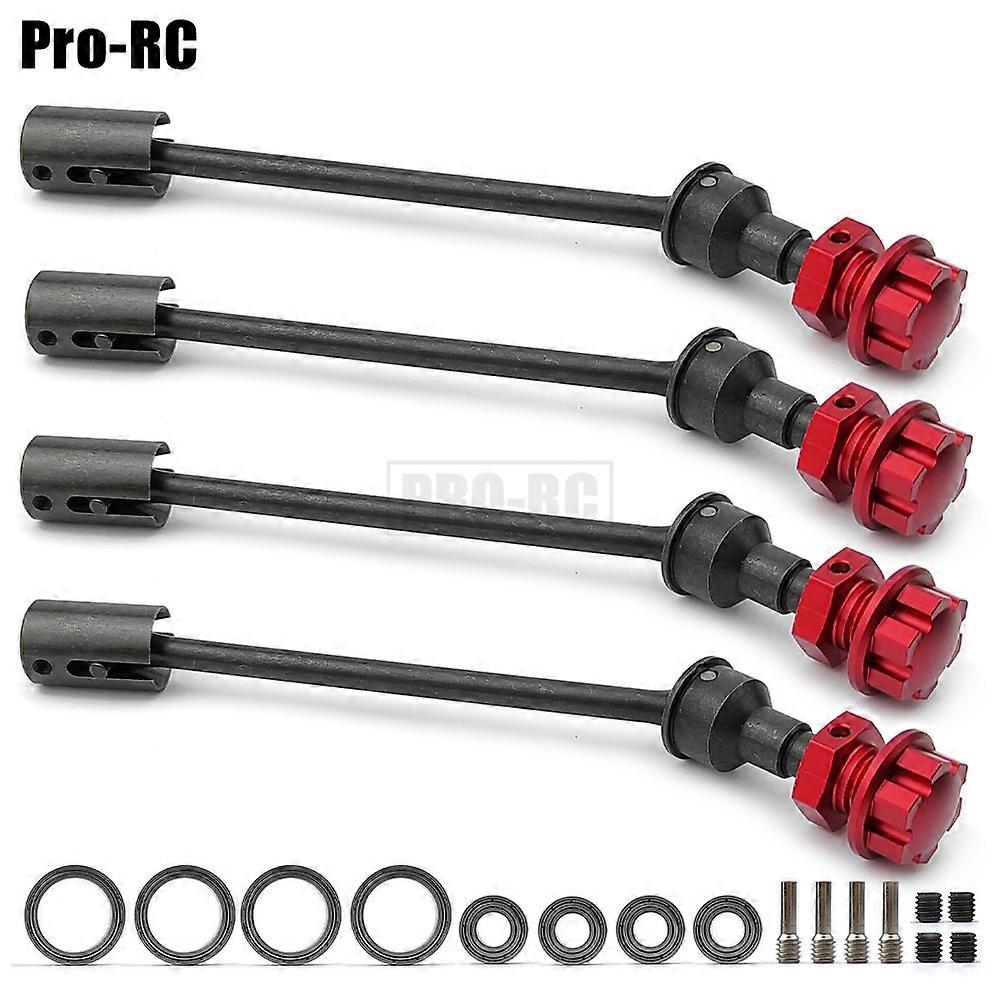 4Pcs Steel 8950X 8996X Extended Drive Shaft CVD & Sleeves with Splined ...