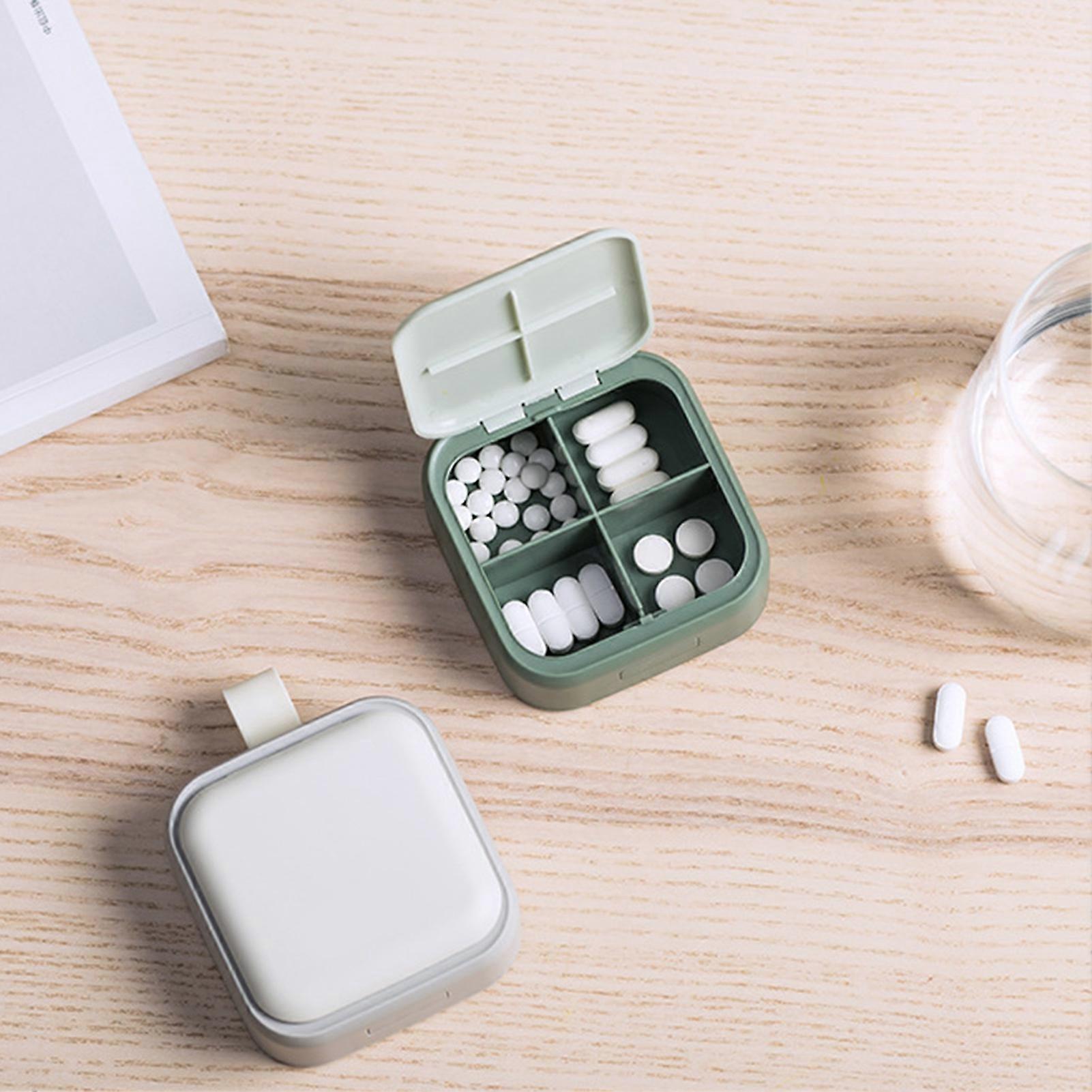 Mini Portable 4 Grids Daily Medicine Box Home Travel Pill Storage ...
