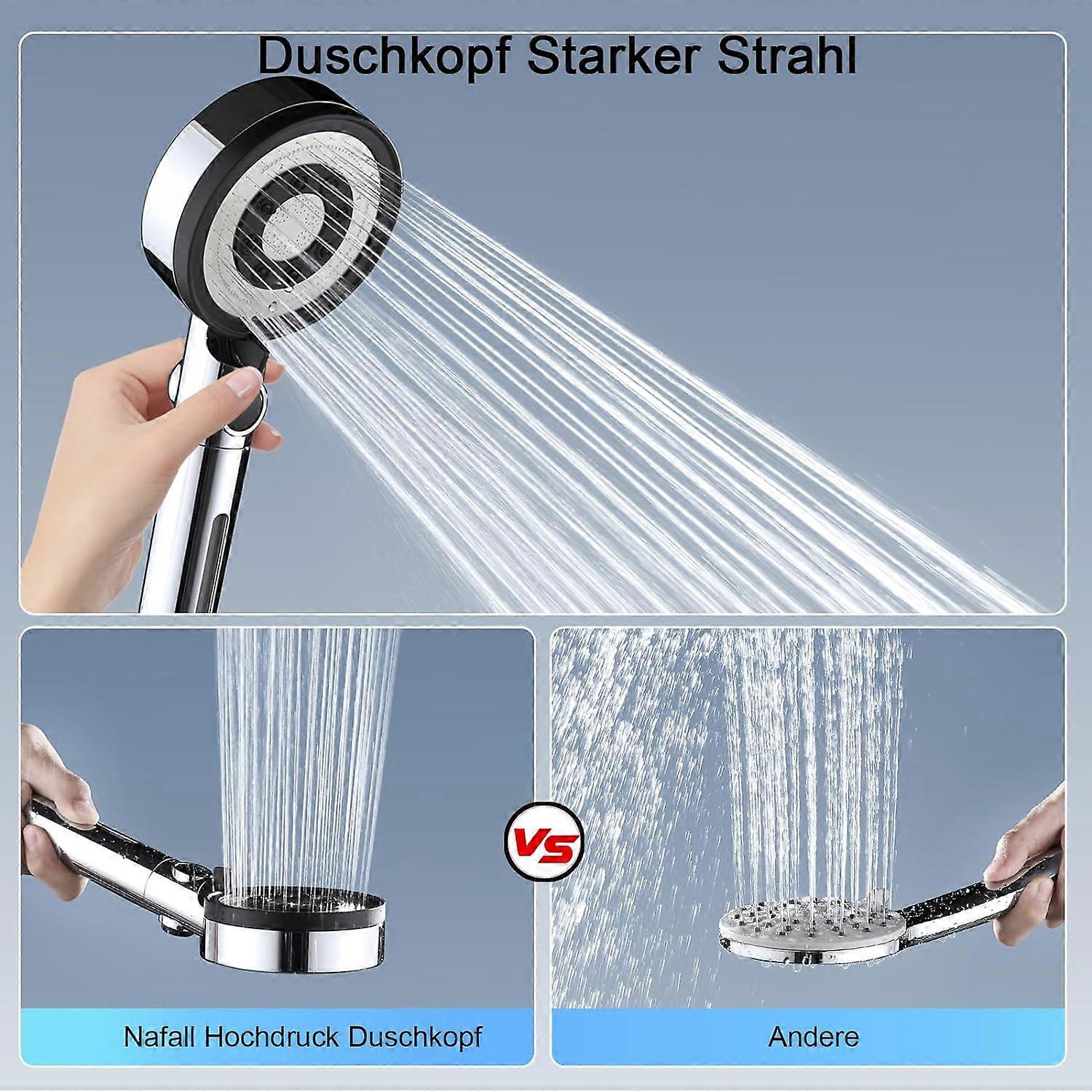 Shower head with 4 PP filters, hand shower, water-saving, shower head ...