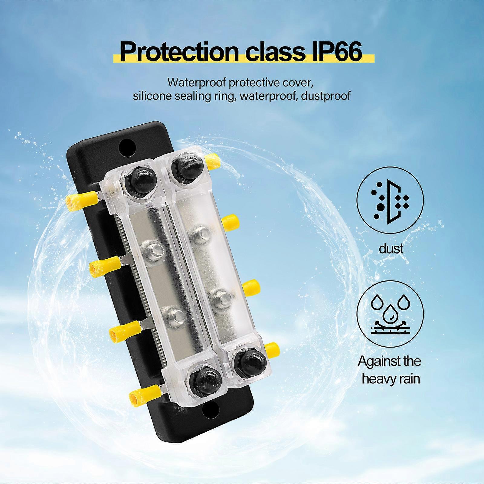 8 x M6 Terminal Bus Bar Ground Power Distribution Terminal Block Bus ...