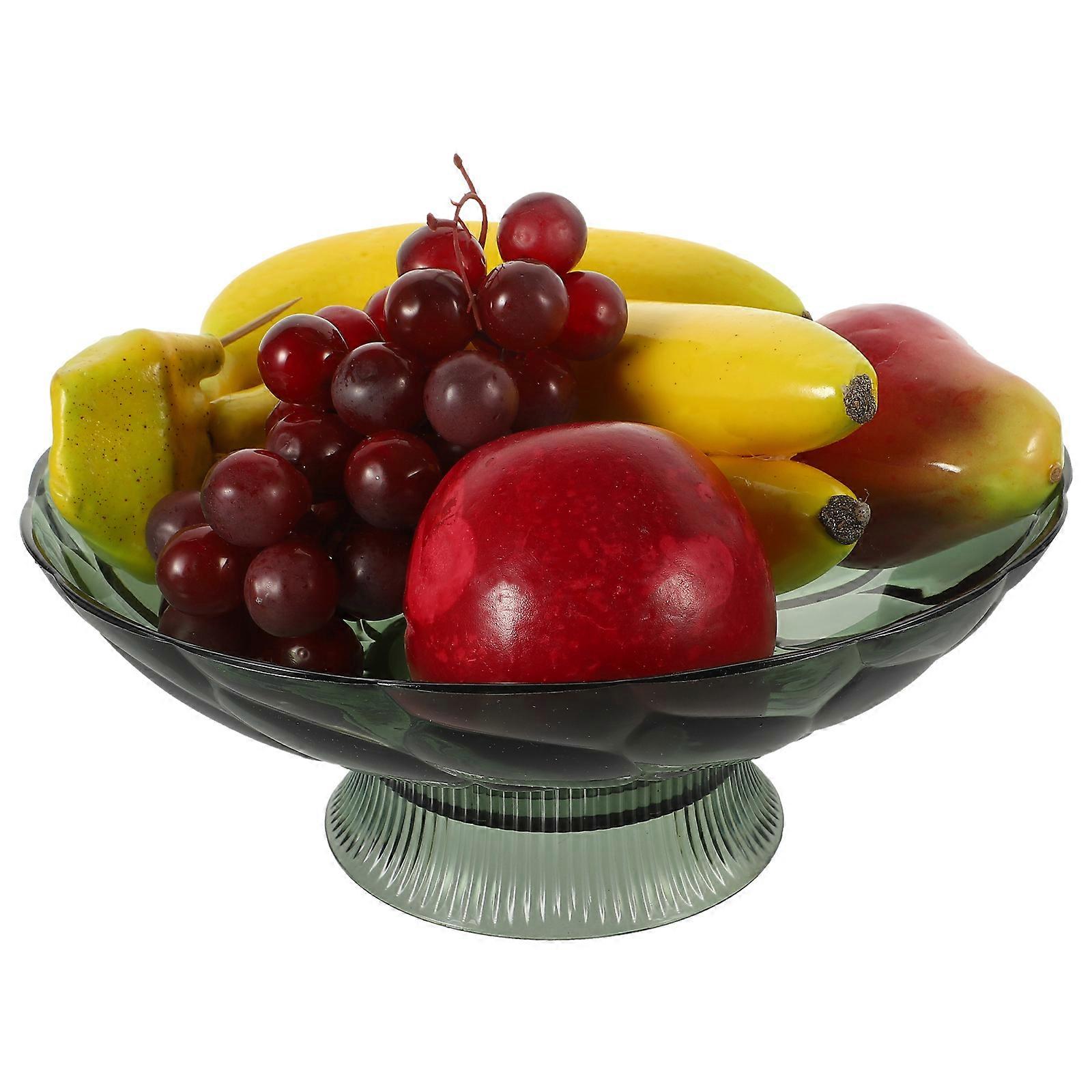 Fruit Bowl Desktop Fruit Plate Draining Fruit Tray Footed Fruit Bowl ...