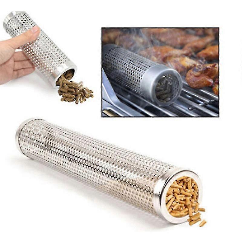 Bbq Stainless Steel Perforated Mesh Smoker Tube Filter Hot Cold Smoking ...