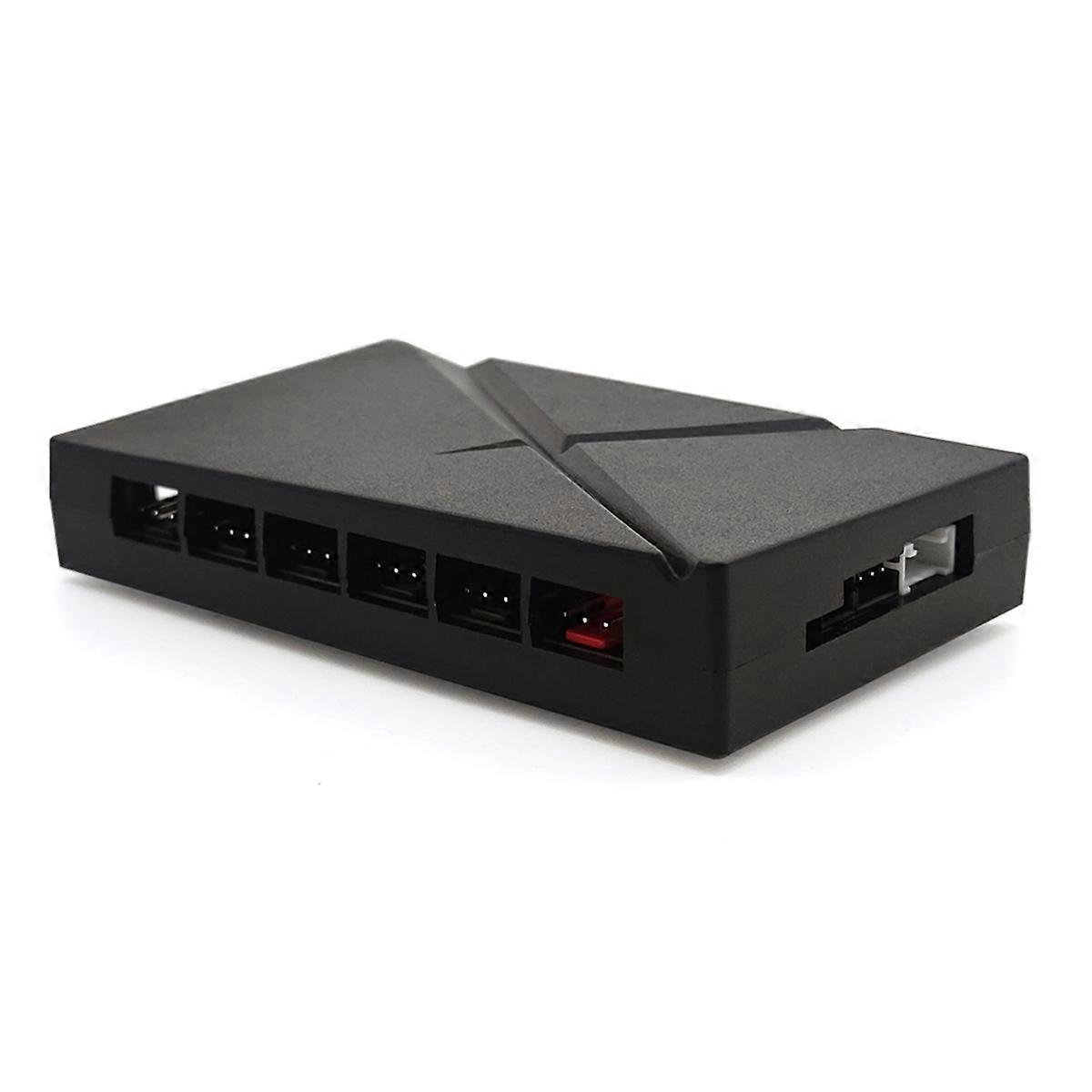 ARGB PWM Remote Control 6 Way Splitter 4Pin PWM Cooling Fan Hub for ...