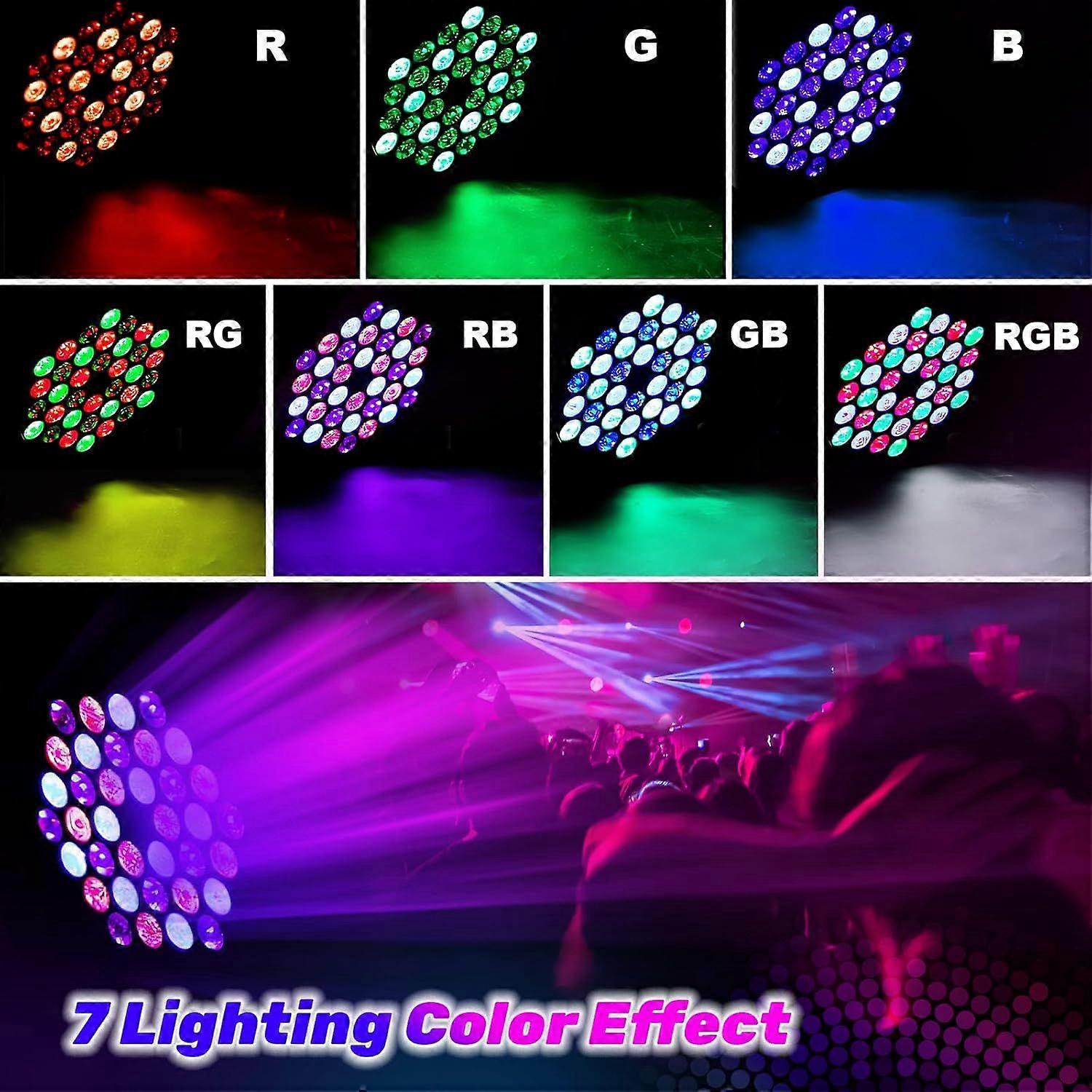 Party Disco Lights, 36 LED Stage Lights with DMX and Remote Control, 7 ...