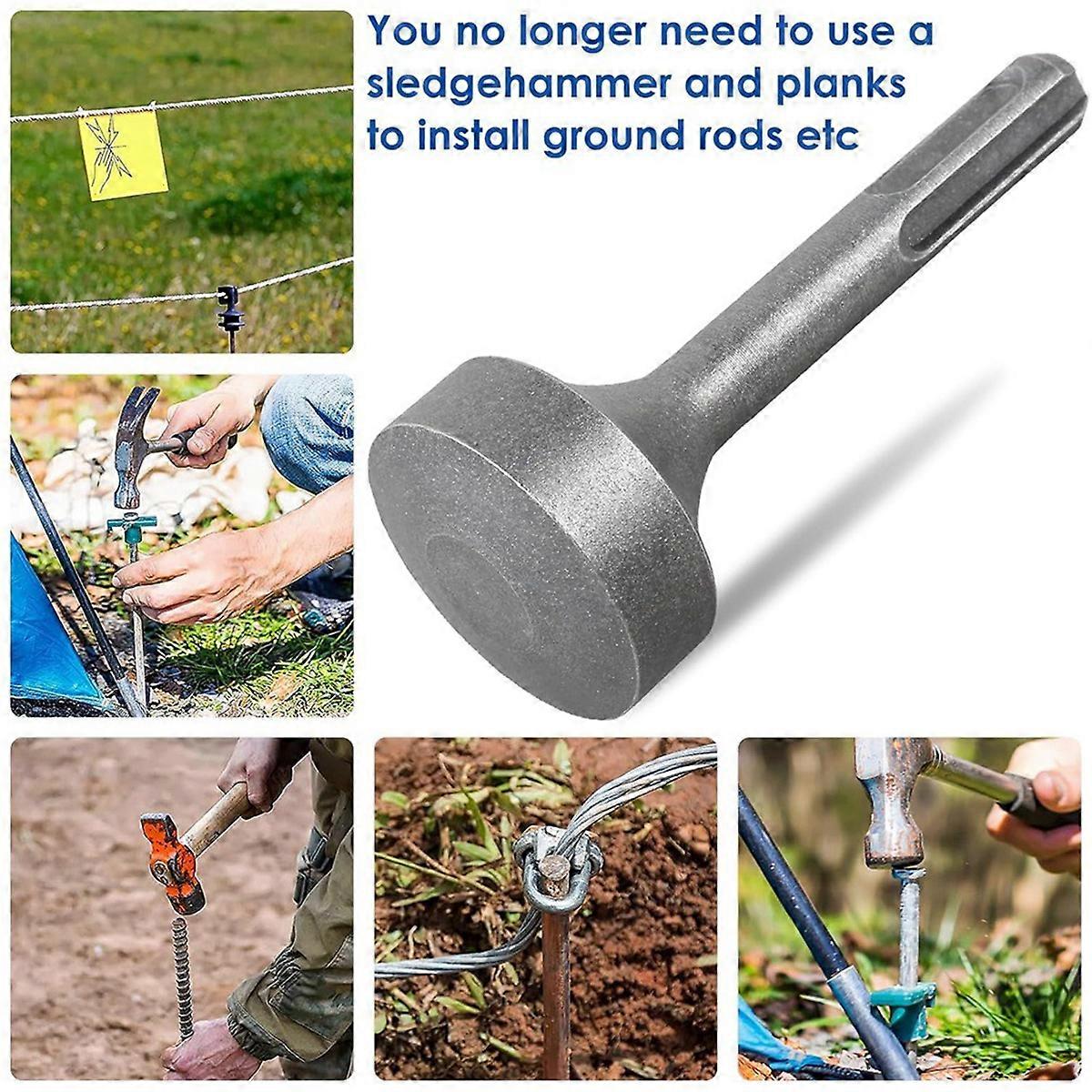 SDS Plus Ground Rod Driver, Heavy Duty Forged Steel Drill Bit Driver ...