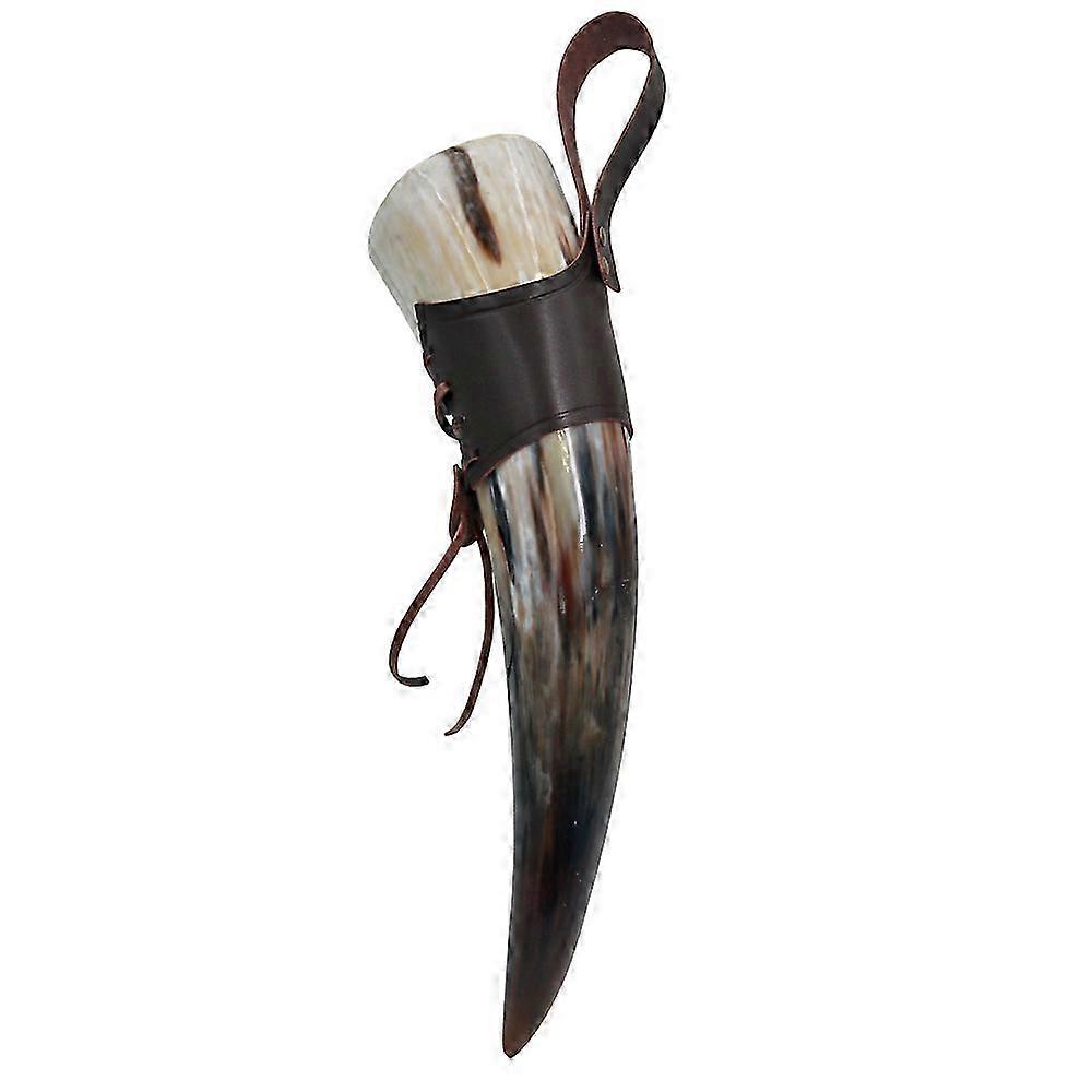 Natural Drinking Horn with Stand/Leather Case | Fruugo UK