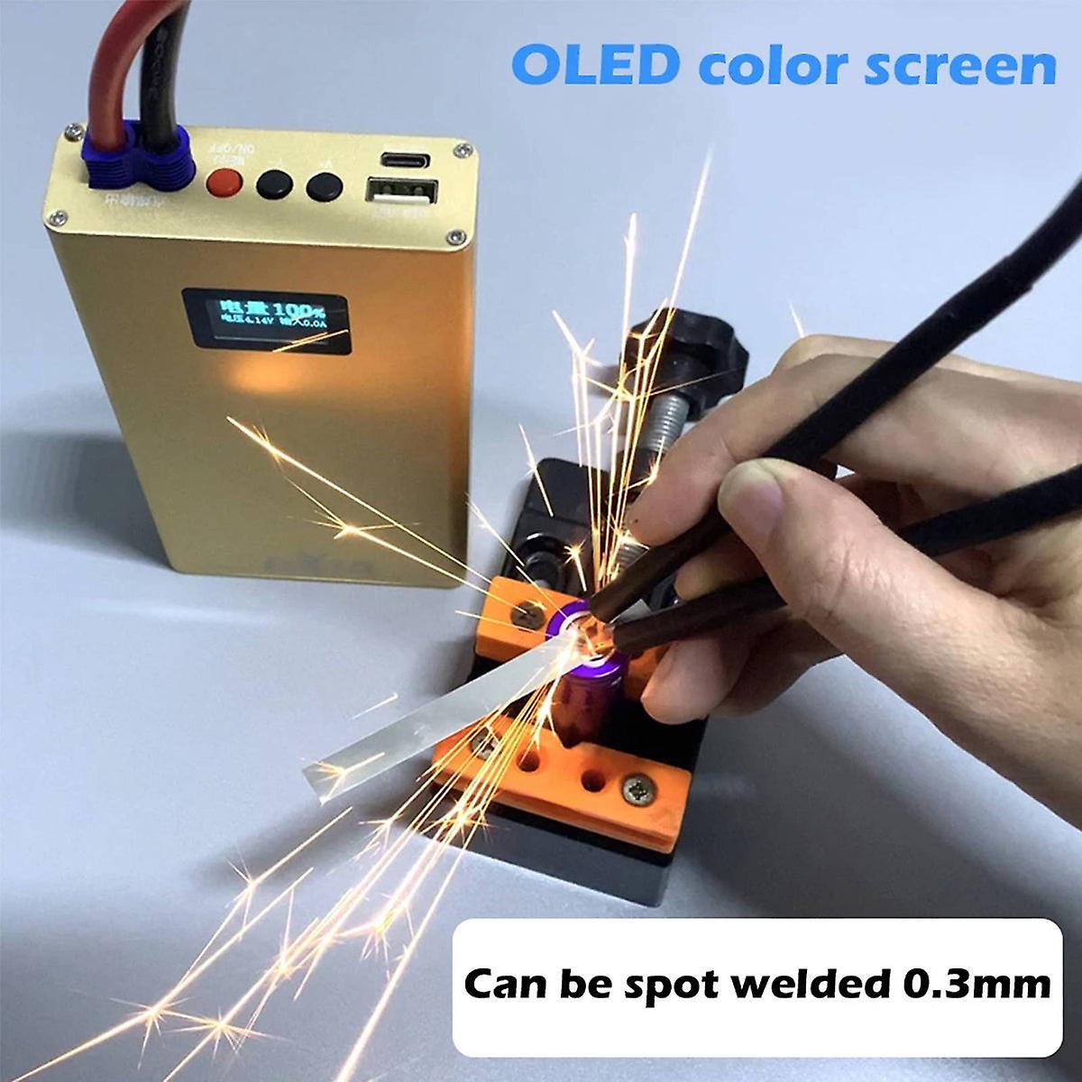 10600Mah portable spot-welding machine with welding pens oled display ...