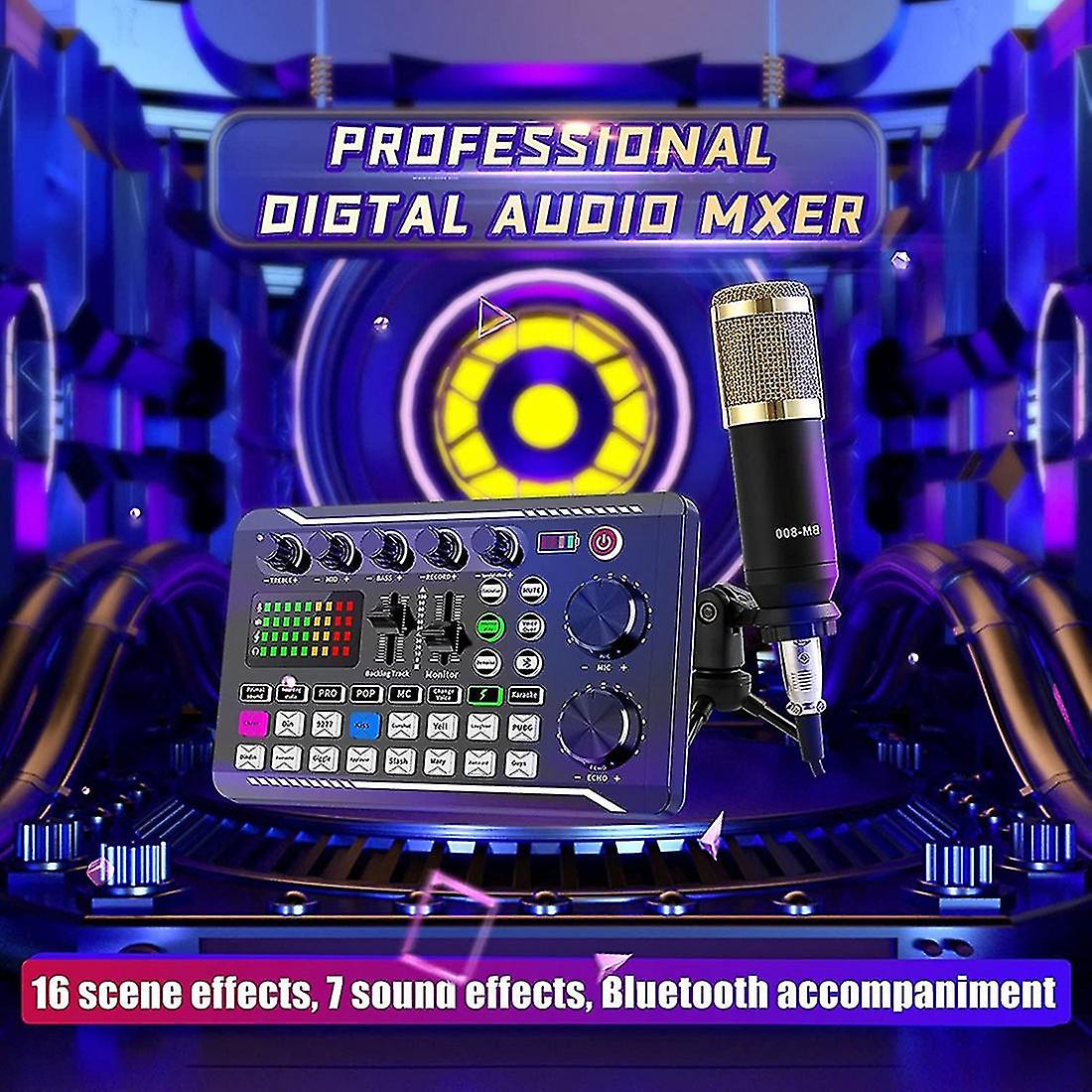 F998 Sound Card Kit,bm-800 Microphone Kit,with Live Sound Card,audio ...