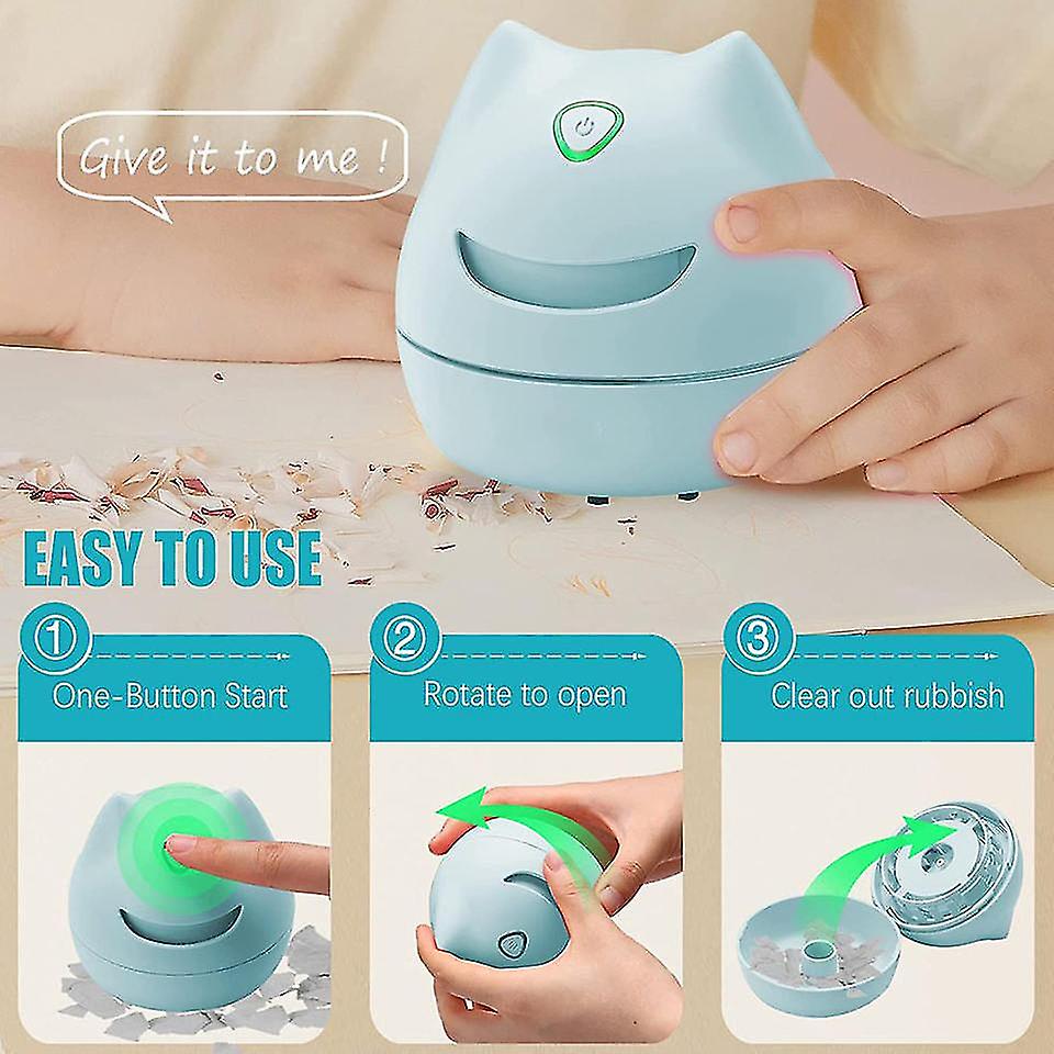 Desktop Vacuum Cleaner, Upgraded Mini Desk Vacuum With Usb Charging And ...