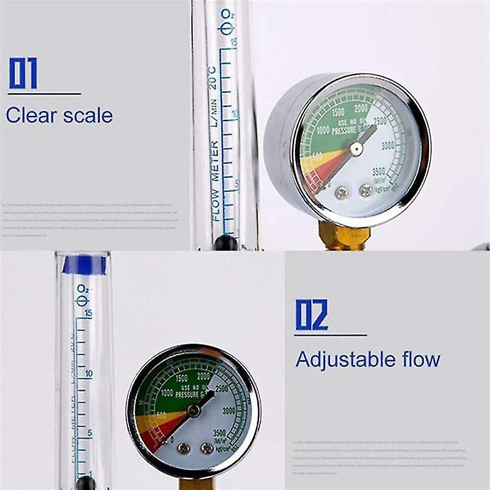 Oxygen Pressure Regulator Inhalator Gauge Pressure Reducing Valve G5/8 ...