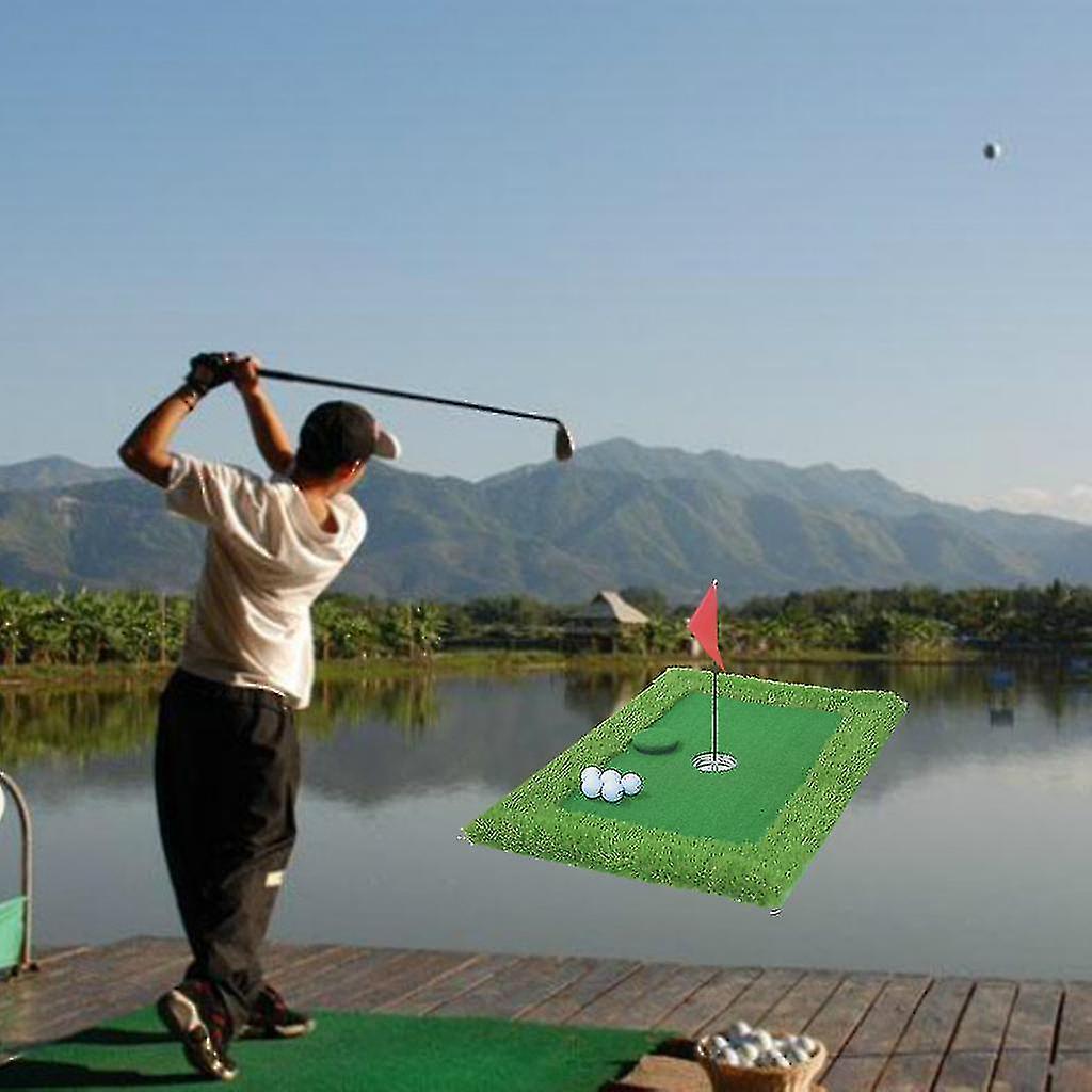 Golf Pool Floating Golf Game Green Mat Compete Set 54x90cm | Fruugo UK