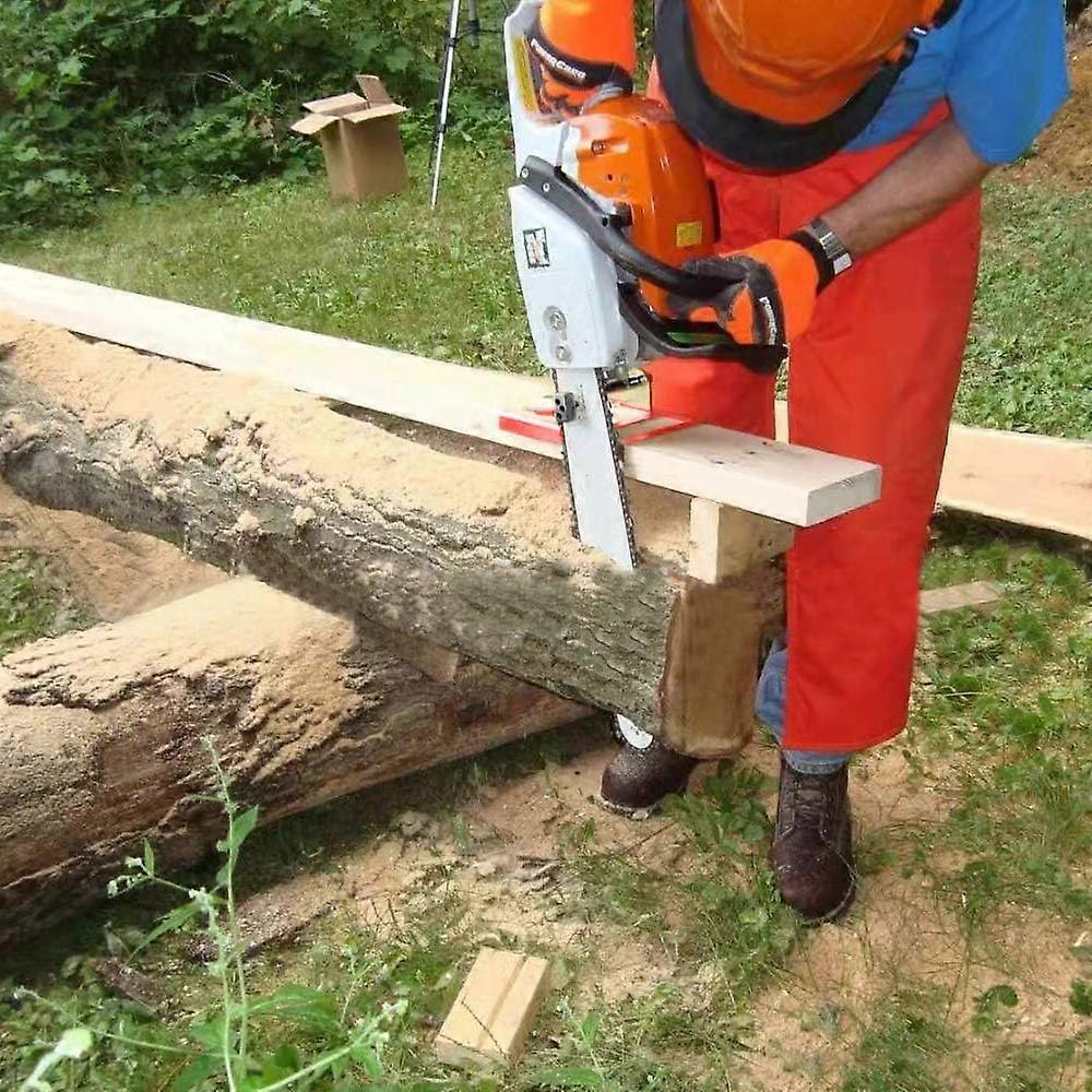 Mini-chainsaw guide, wood guide rail for construction workers, contains ...