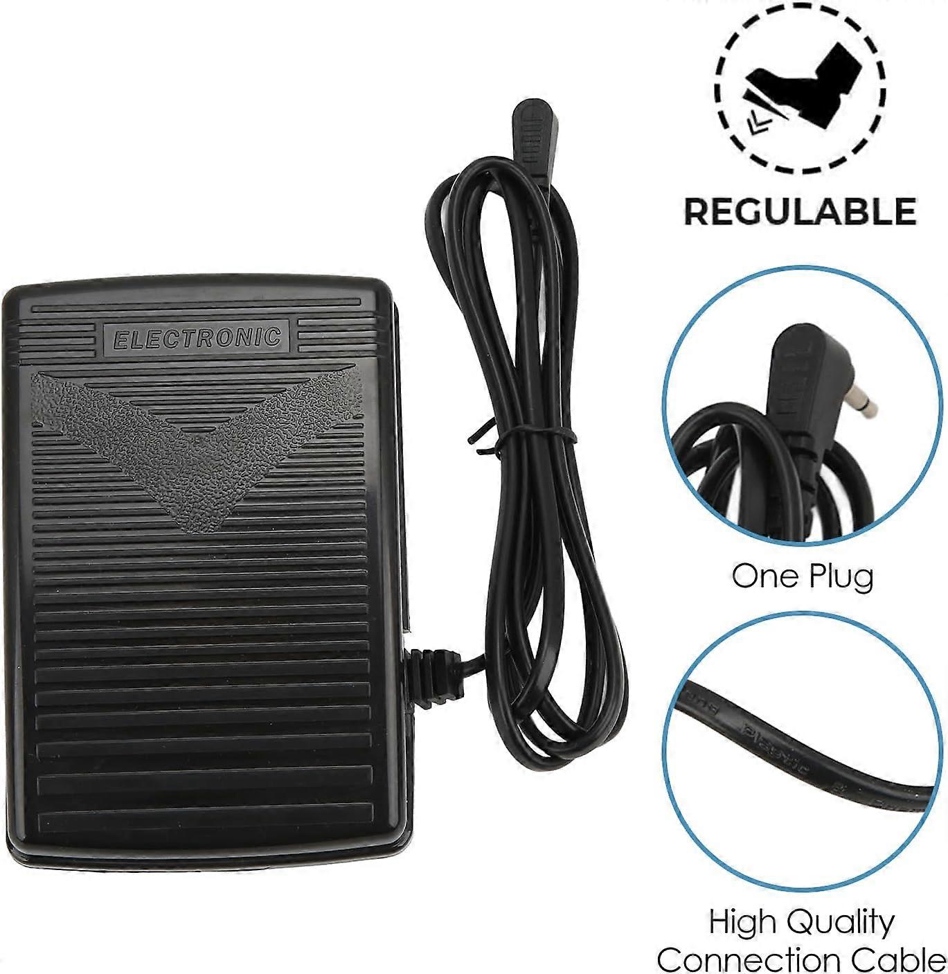 Sewing Machines Foot Pedal Foot Control DC 15V Black Plastic Foot ...