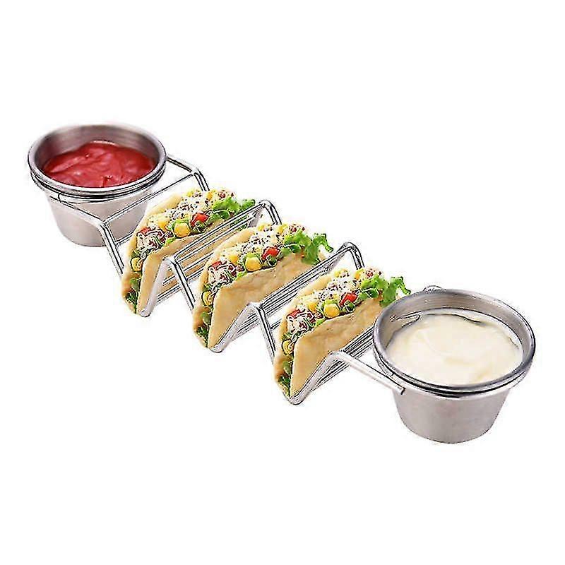 Upgrade Taco Shell Stand Up Holders- Premium Stainless Steel Taco Tray ...