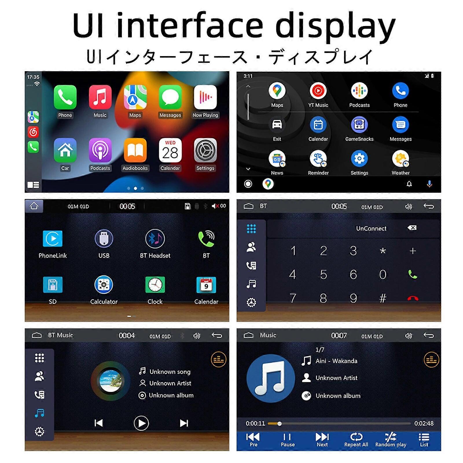 5 inch Motorcycle Navigator CarPlay Android Auto Dual Bluetooth Touch ...