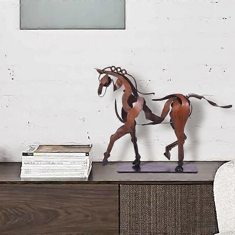 Art metal horse statue decoration 100% handmade modern horse sculpture ...