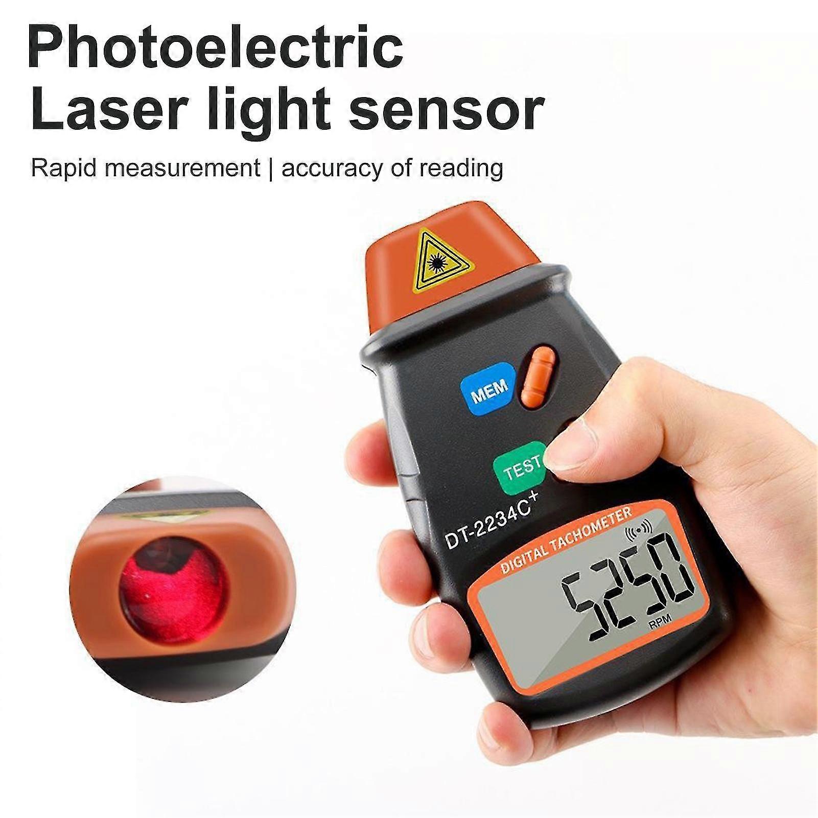 Dt2234c+ Photo Tachometer Handheld Lcd Display Non-contact Wide ...