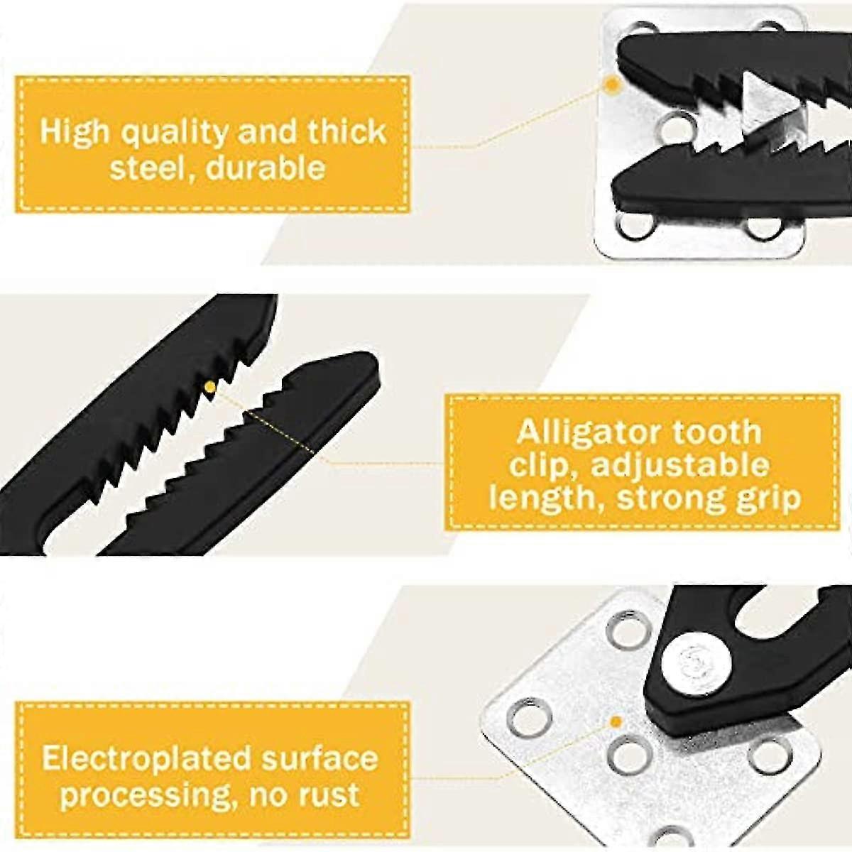 4 Pcs Sectional Couch Connector, Heavy Duty Couch Snap Alligator Sofa ...