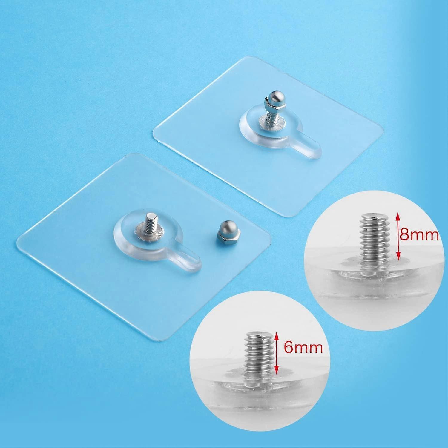 20Pcs Self Adhesive Hanging Nails, Wall-Mounted Screw Hook Punch-Free ...