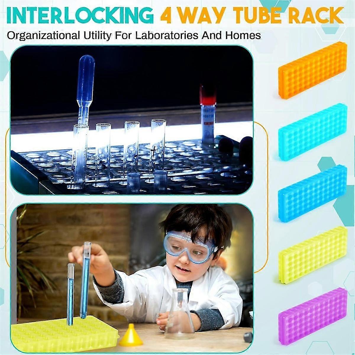 10 Pcs Microcentrifuge Tube Rack Polypropylene Test Tube Holder Double ...