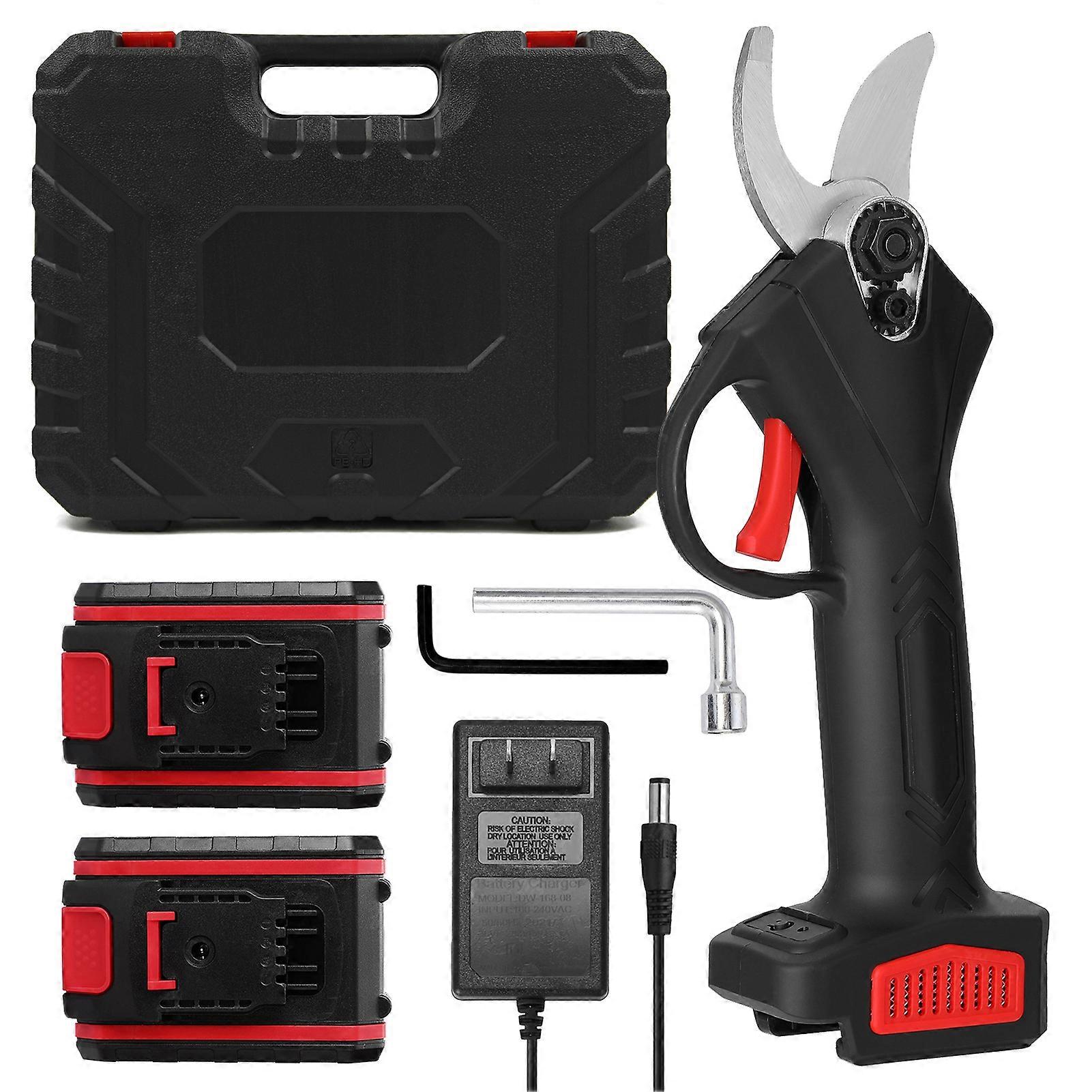 21V Portable Handheld Cordless Electric Pruning Shears with Carry Case ...