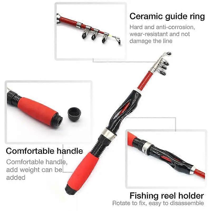 Kids Fishing Rod Portable Anti-slip Kids Fishing Pole Set Fishing Pole ...