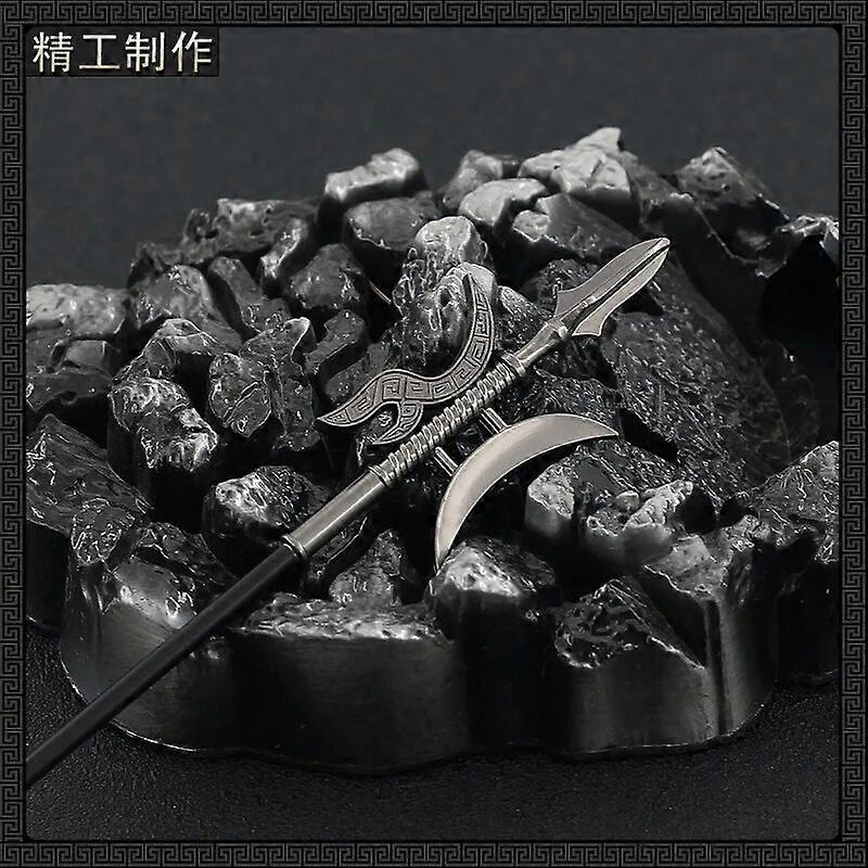 22cm Metal Halberd Polearm Ancient Chinese Cold Weapon Model Home ...