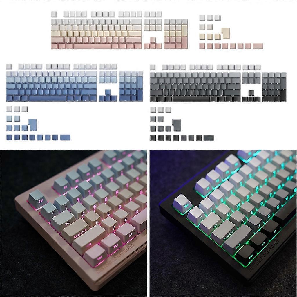 ABS Keycaps Side Printed Keycap Set, Double Shot Through Gradient ...