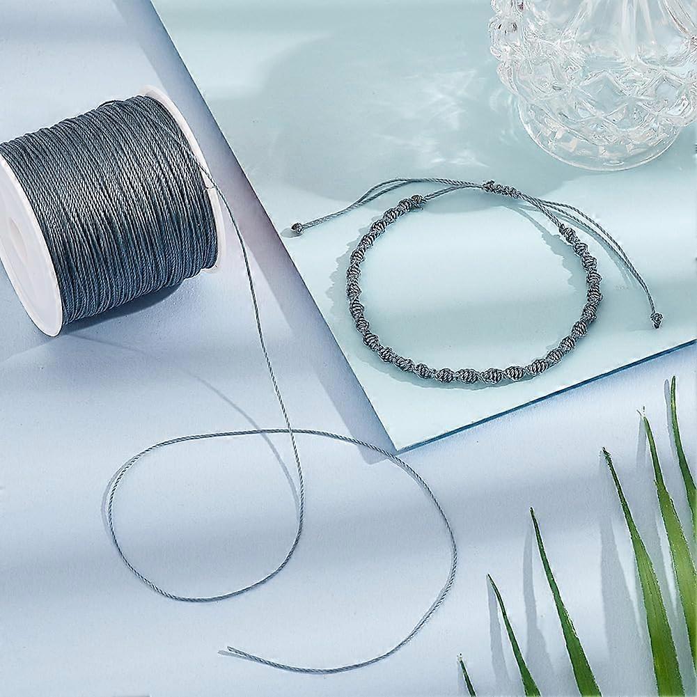 0.5mm Waxed Cord 116 Yards Waxed Cotton Cord Gray Blue Waxed Thread ...