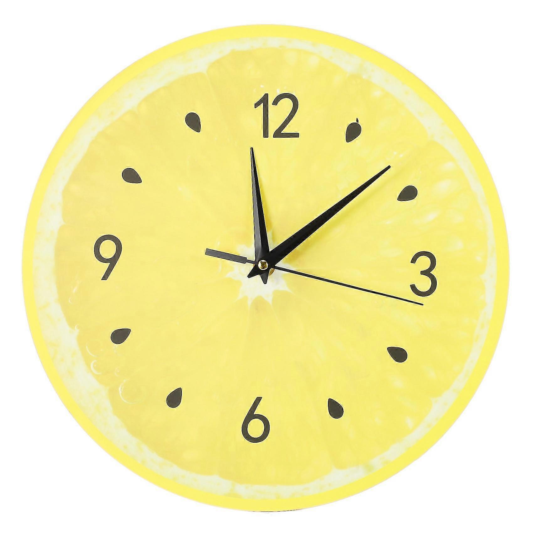 Lemon Fruit Wall Clock Lime Modern Kitchen Clocks Home Decor Living ...