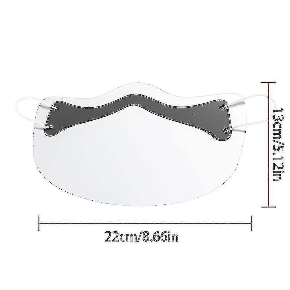 Clear Half Face Mask Visor Shield Protective Ppe Transparent Reusable ...