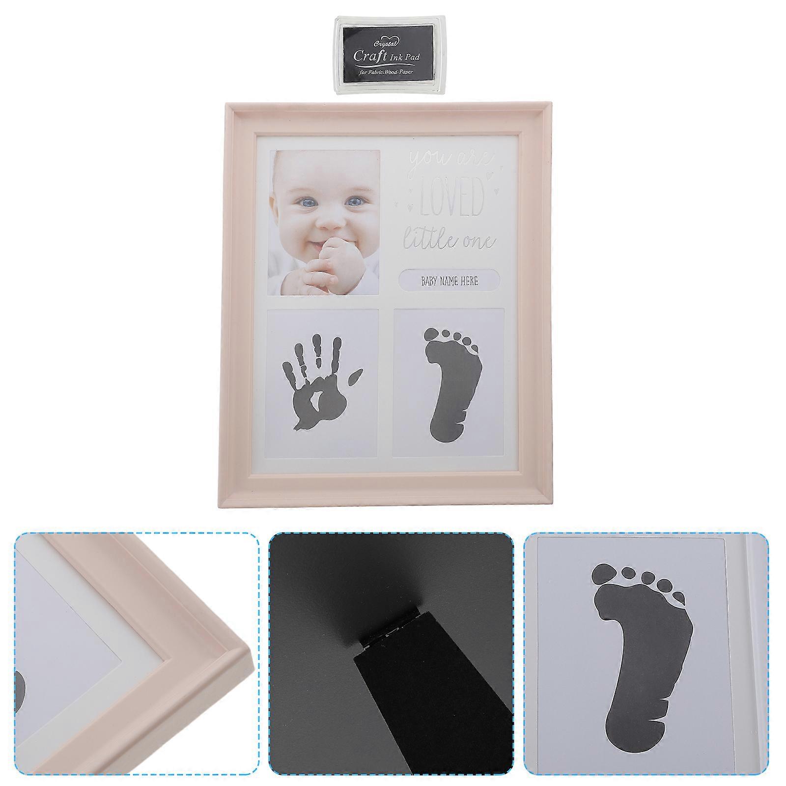 1 Set Baby Handprint Ink Pad Photo Frame Newborn Baby Shower Gift for ...