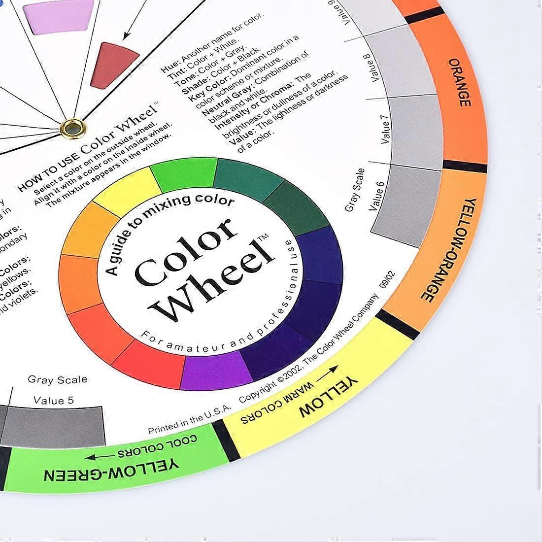 2 Pieces Color Wheel Color Mixing Wheel Color Wheel Color Circle ...