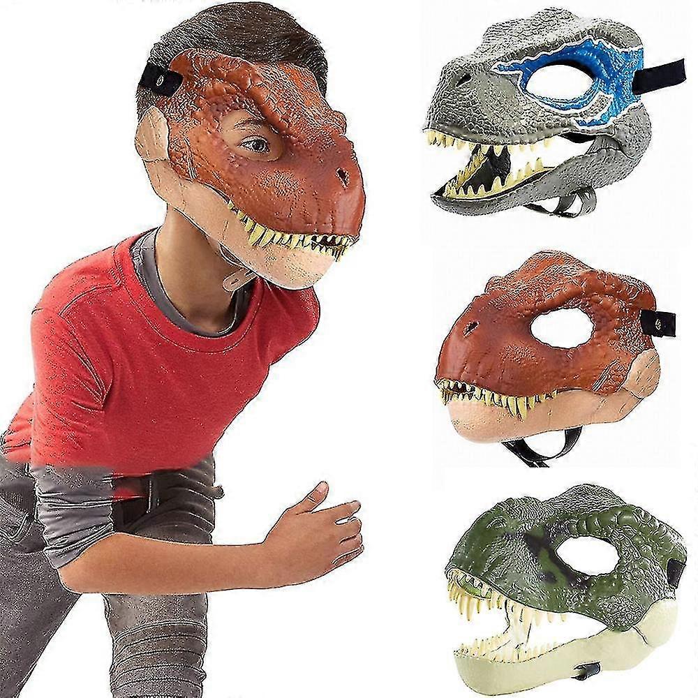 Halloween Jurassic World Dinosaur Mask Cosplay Party Dino Costume Prop ...