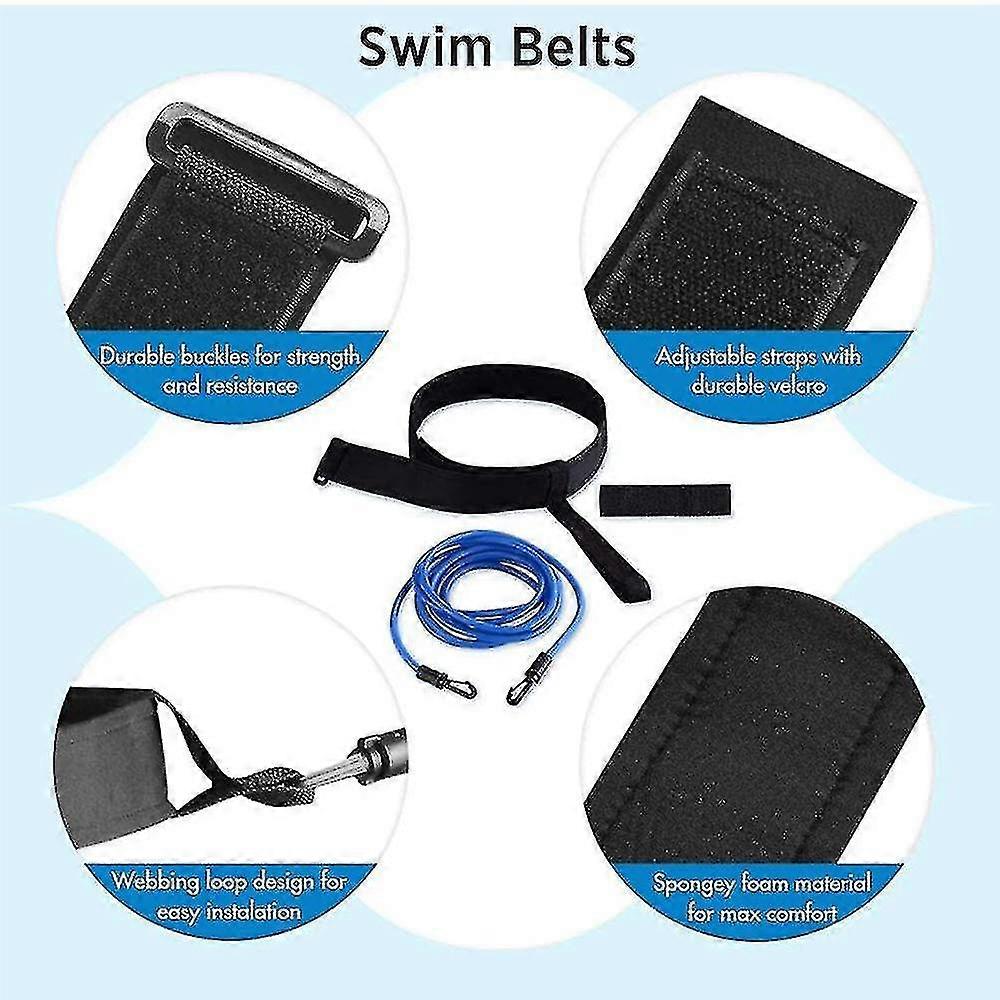Adjustable Pool Swim Belt Swim Resistance Belt Pool Counter Swim Belt ...