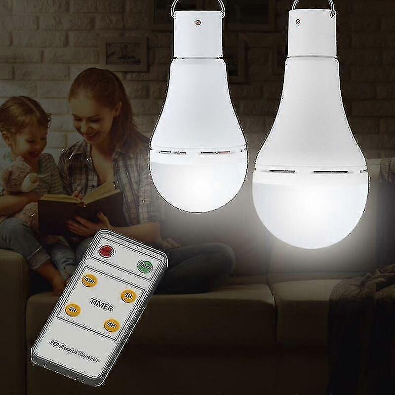Usb Rechargeable Light Bulb With Remote Control, 7w Led Battery Light ...