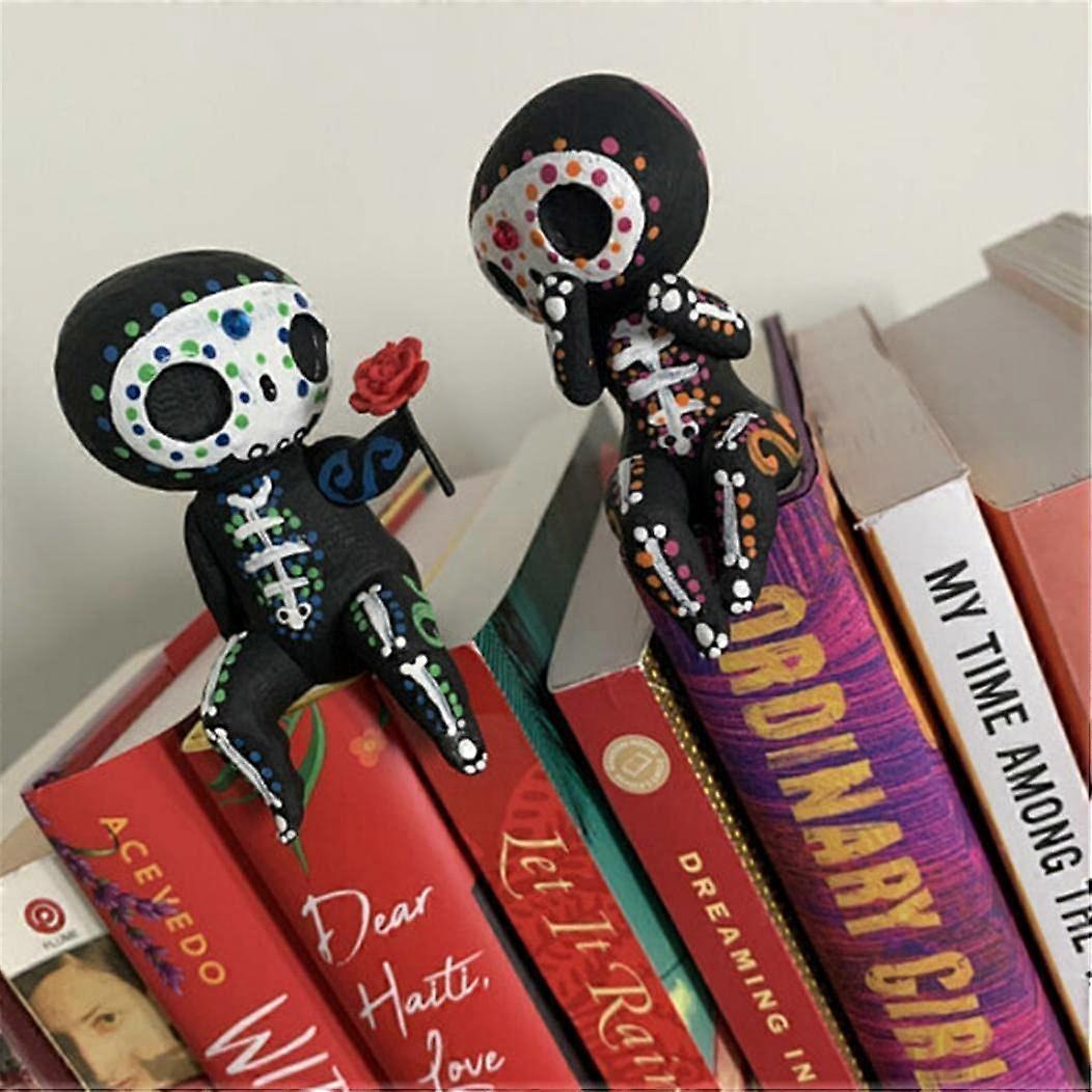 Sugar Skull Couple Statue, Sugar Skull Figurine, Resin Crafts Cute ...
