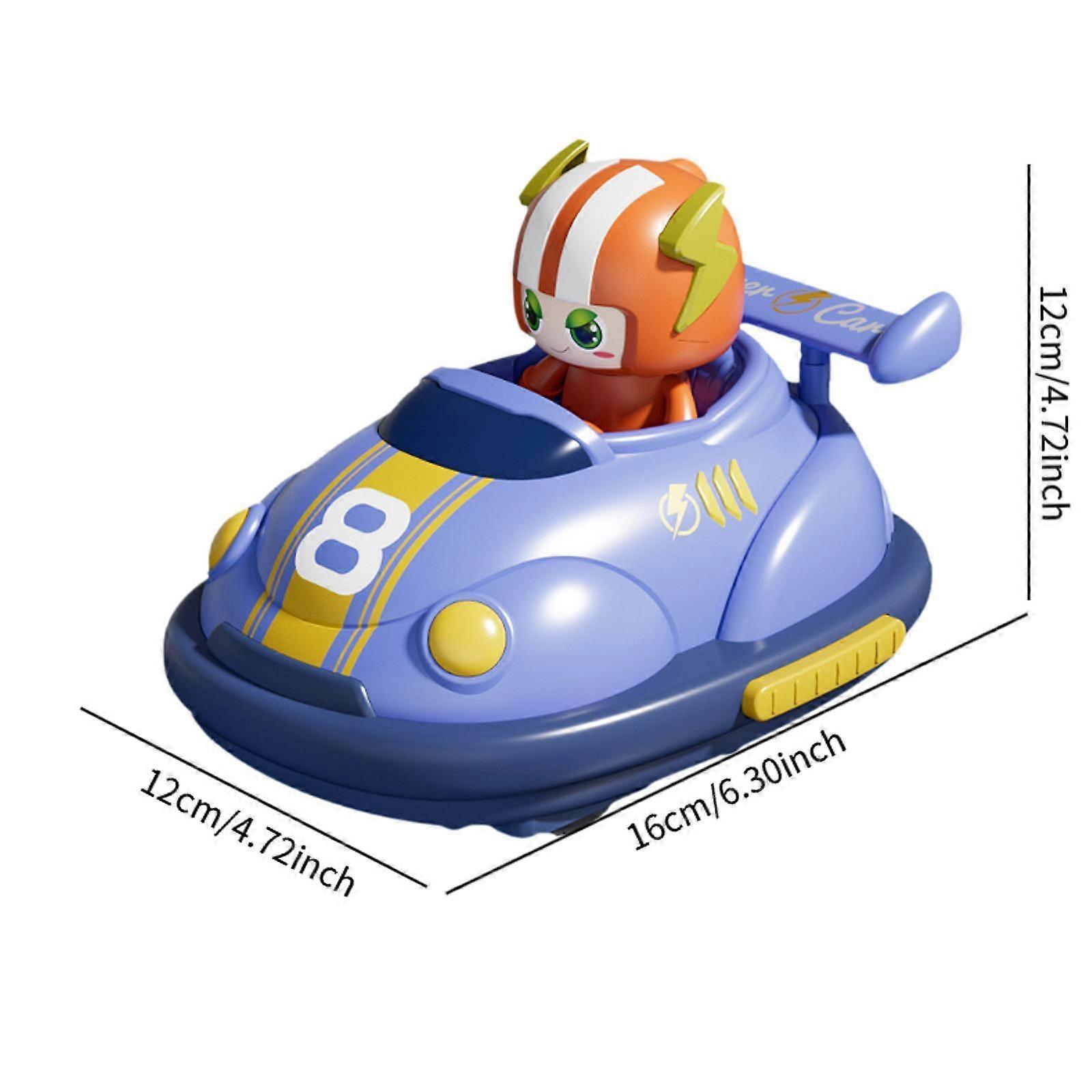 2x RC Bumper Car Toy with Light Cartoon Vehicle Toy Game RC Race Car ...
