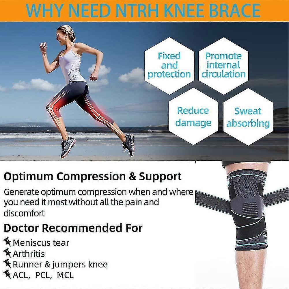 Knee Brace, Arthritis And Meniscus Tear Knee Brace Adjustable Knee ...