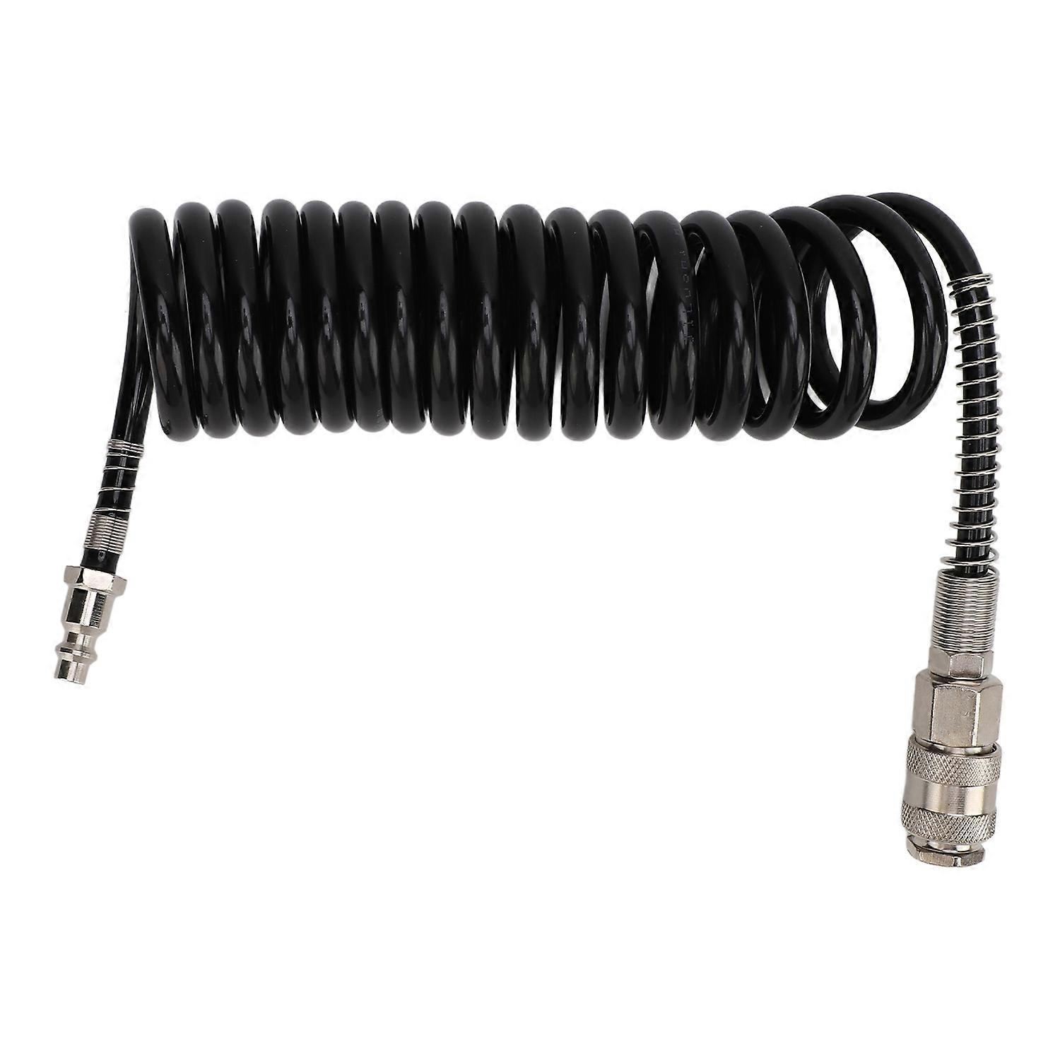 3 Meters Recoil Air Hose Black Reinforced Abrasion Resistant Inflator ...