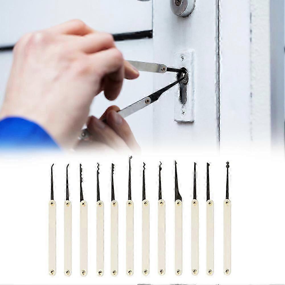 15pcs Lock Pick Set Key Extractor Locksmith Supplies Handle Tool With ...
