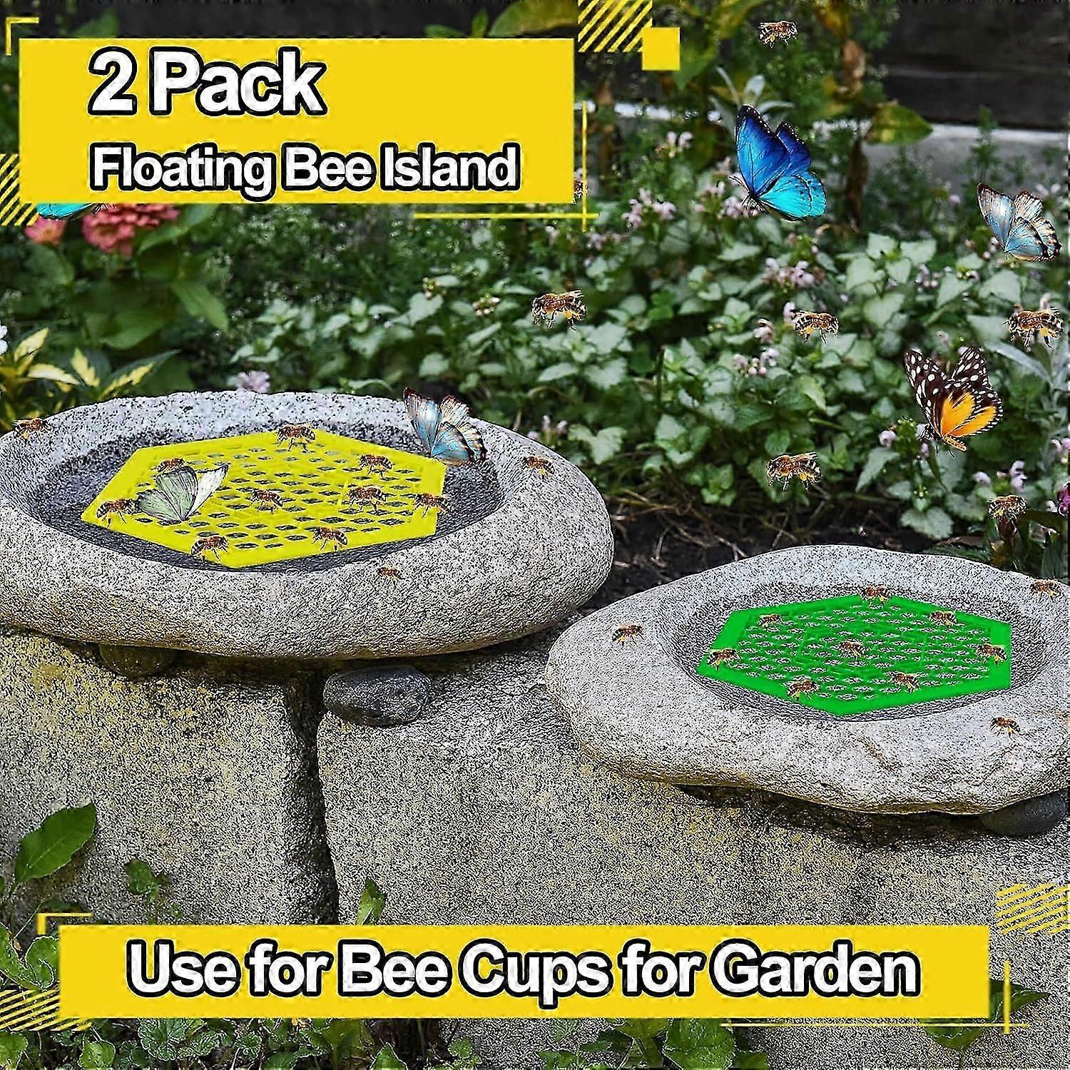 high quality 3D Printed Floating Bee Island Bee Waterer, 2pcs Bee Cups ...