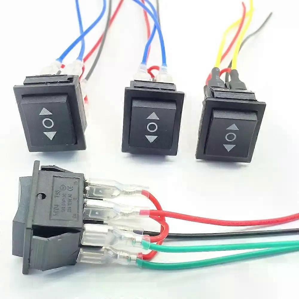 Wired 20A 12V - DC Motor Polarity Reversing Rocker 3 Position DPDT ...