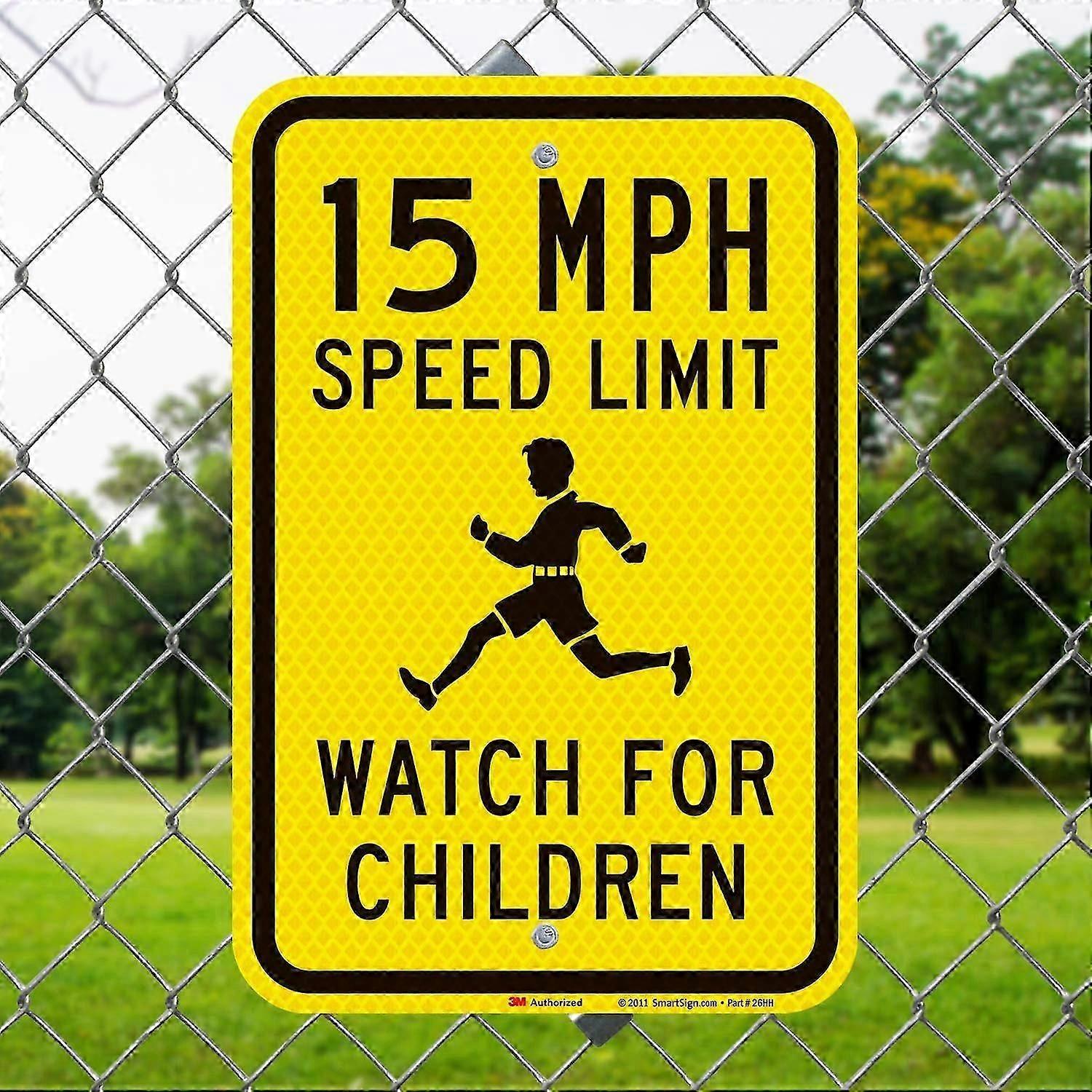 Slow Down Speed Limit 55 MPH Metal Sign, 12 x 16 Inches Traffic Sign ...
