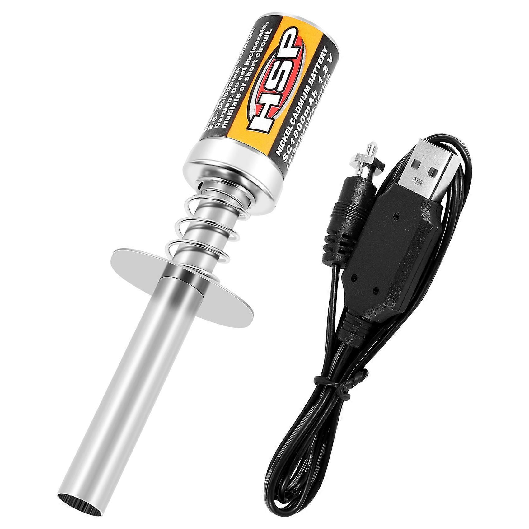 RC Nitro 1.2 V 1800Mah Rechargeable Glow Plug Starter Igniter DC USB ...