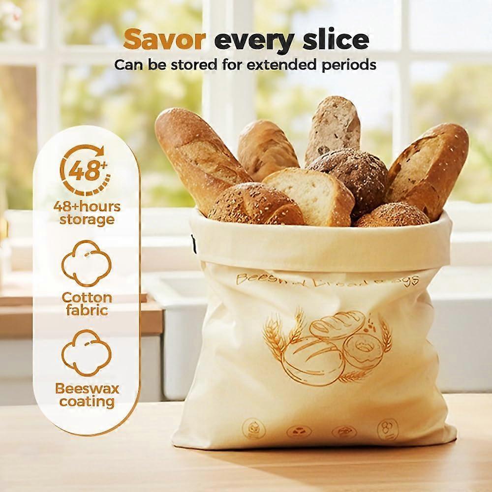 Beeswa Bread Bags compatible with Homemade Sourdough Bread, Reusable ...