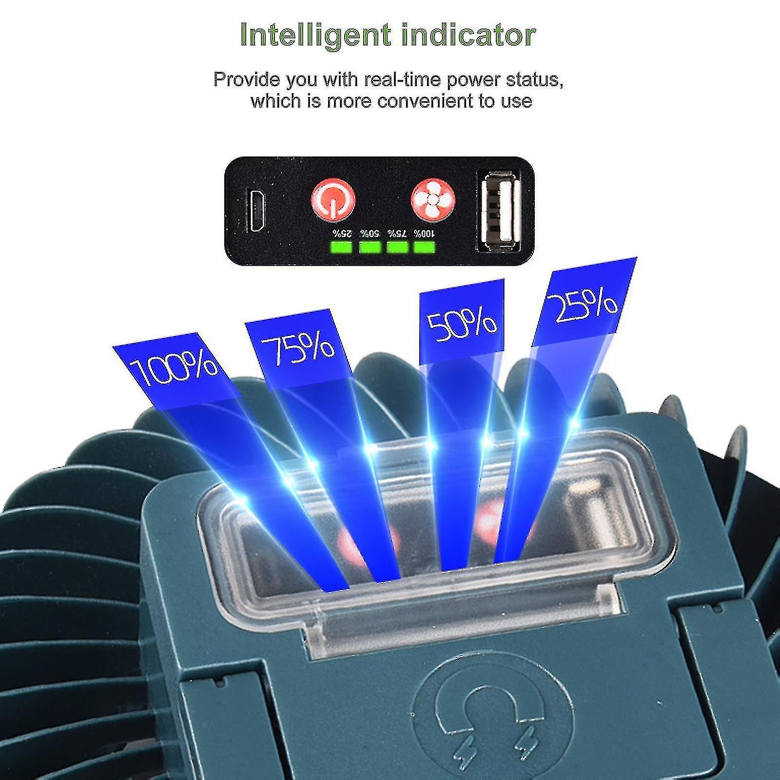 Camping Fan With Led Light,54h Battery Powered Fan,rechargeable Fan ...