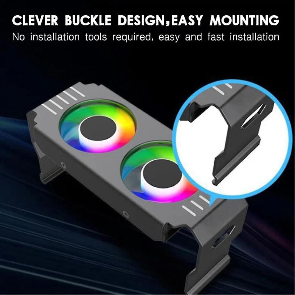 Computer Ram Memory Module Cooler Pc Ddr4 Ddr5 Overlock Dual Argb Sync Pwm Fans Aluminium Rgb