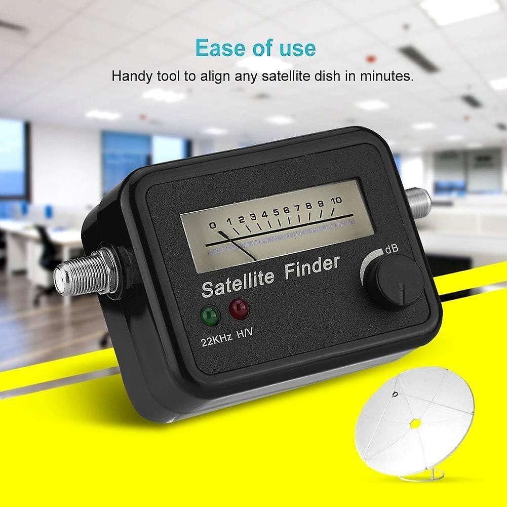 Satellite Finder, Digital Signal Meter with Black Background and White ...